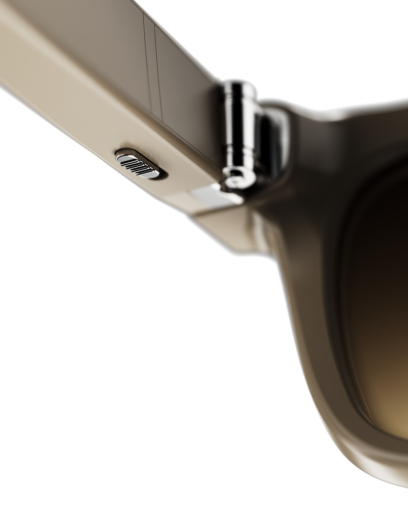 FireLens F1 AI Glasses Sandstone – Brown Halo Gradient